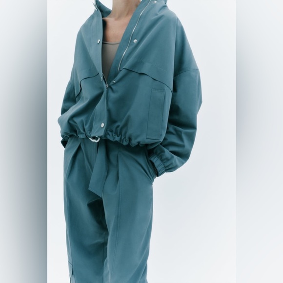 Zara | Jackets & Coats | Zara Technical Jacket With Hood | Poshmark